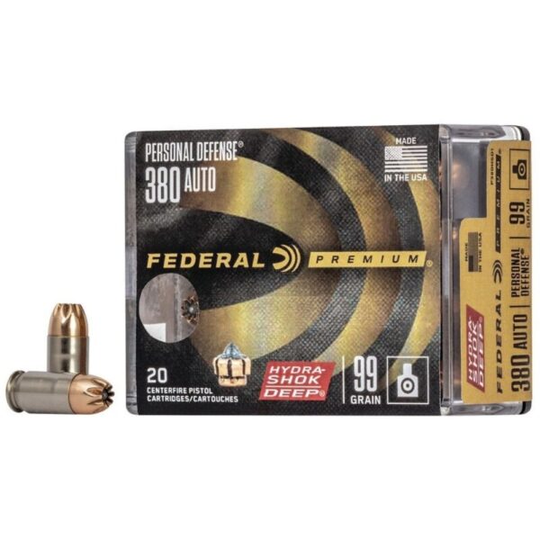 hydra shok - Munição Federal Cal.380 Auto 99gr Deep JHP